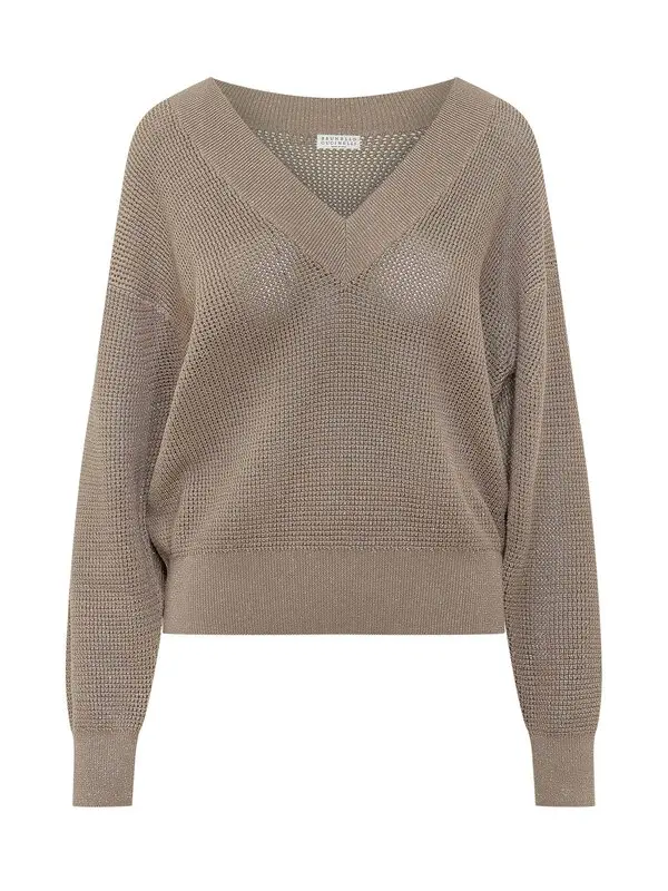 Brunello Cucinelli V-neck Knitted Sweater