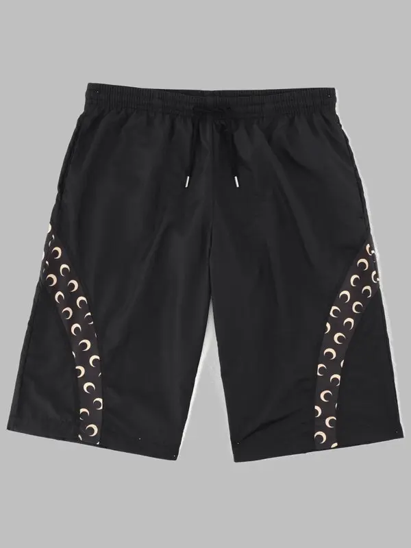 MARINE SERRE Printed Swim Shorts - Black