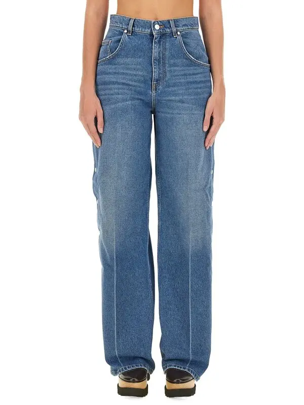 Stella McCartney Snap Stud-embellished Jeans - Denim