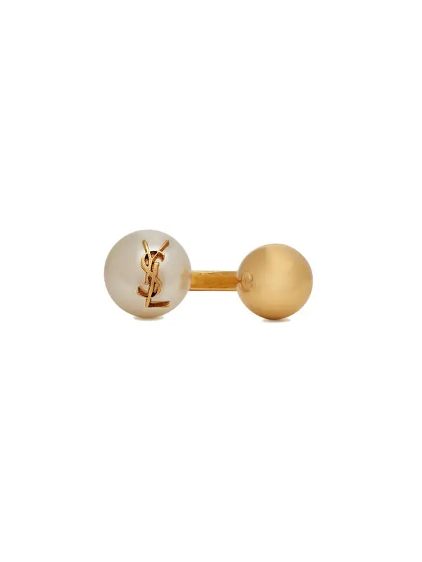 Saint Laurent Gold-tone Pearl Ring - Oro