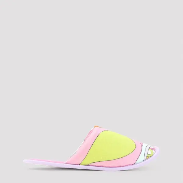 Emilio Pucci Printed Cotton Slip-on Slippers - Multicolour