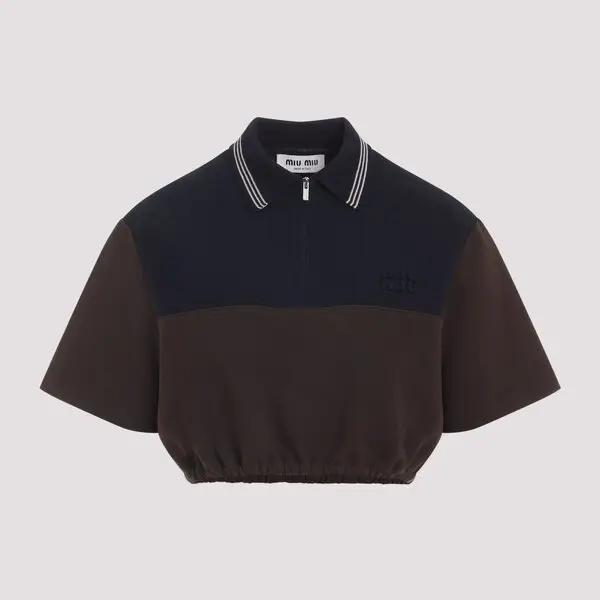 Miu Miu Milano Rib Knit Top - Brown