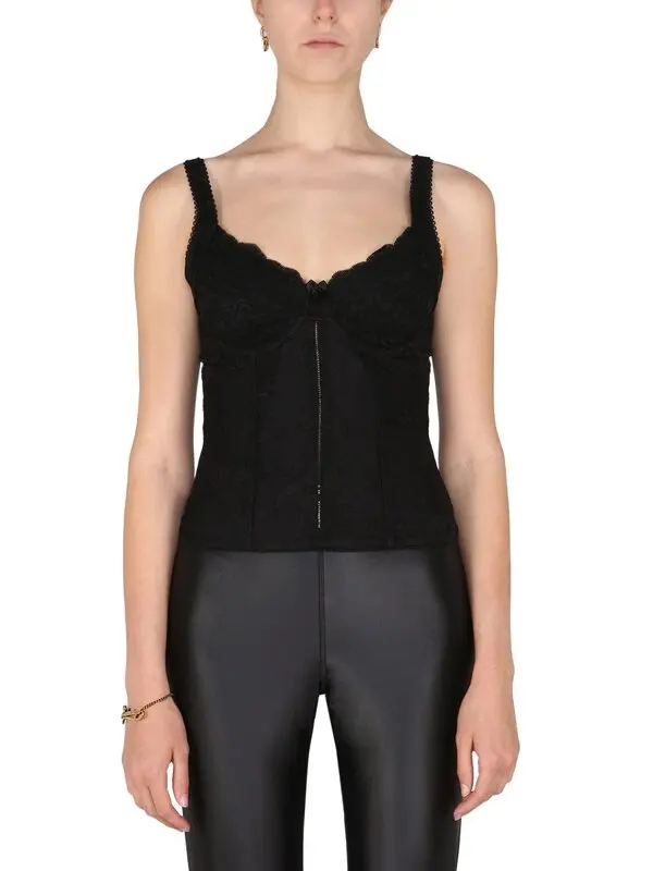 Balenciaga Lace Corset Top - Black