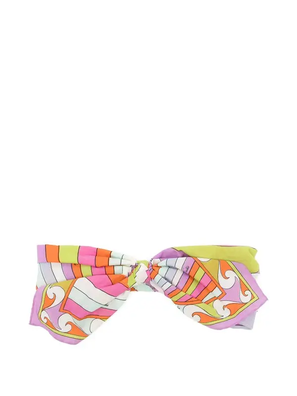 Emilio Pucci Lightweight Wrap-around Headband With Decorative Bow Tail - Multicolor