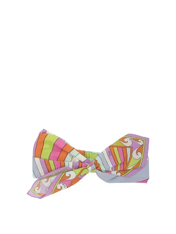 Emilio Pucci Lightweight Wrap-around Headband With Decorative Bow Tail - Multicolor