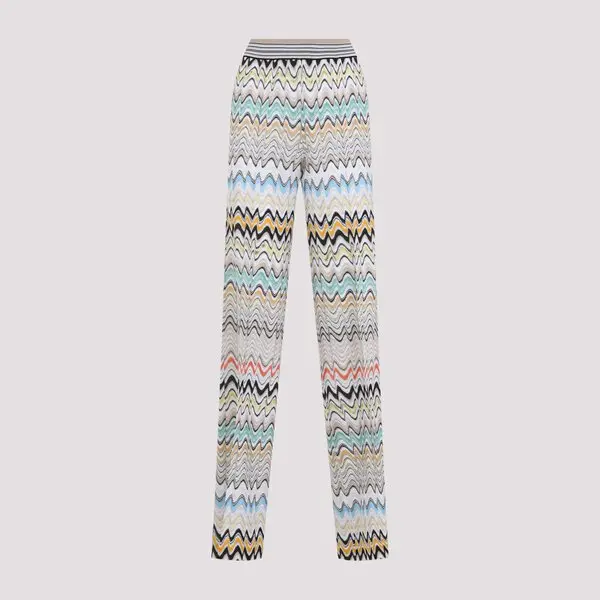Missoni Wide Zigzag Viscose And Cotton Trousers