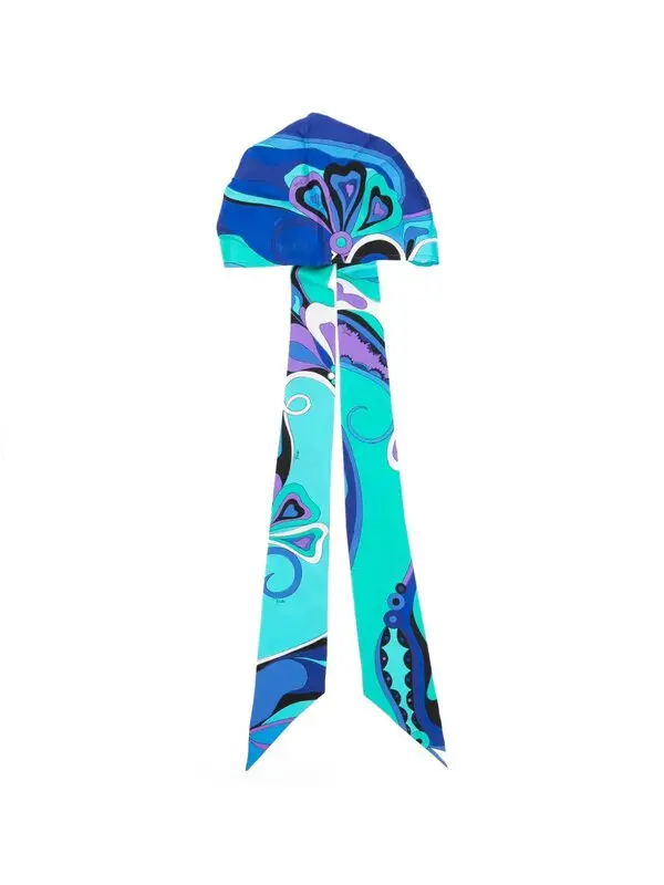 Emilio Pucci Silk Printed Hat - Blu