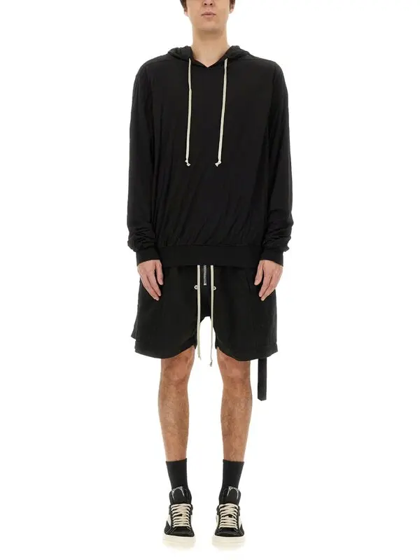 Rick Owens Oversized Organic Cotton-jersey Hoodie - Black
