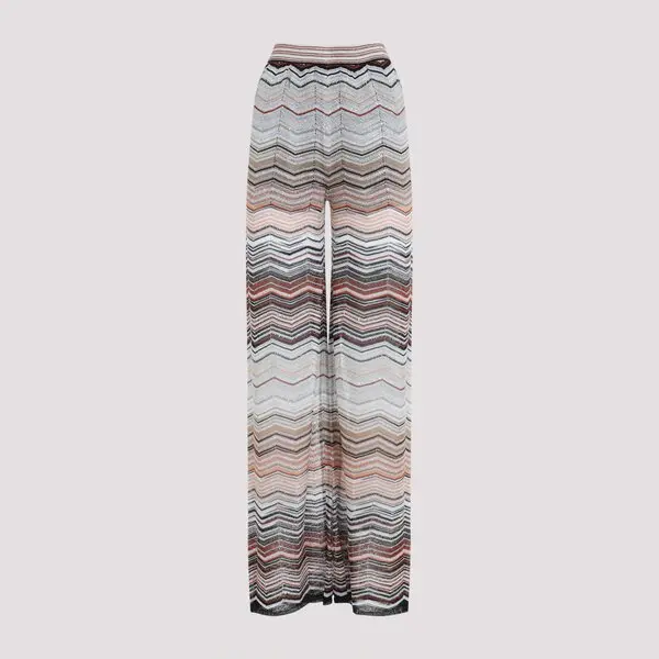 Missoni Wide Leg Sequined Chevron Trousers - Multicolour