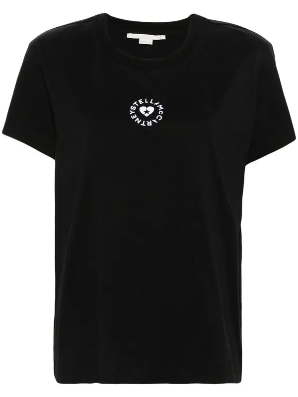 Stella McCartney Cotton T-shirt With Circular Logo