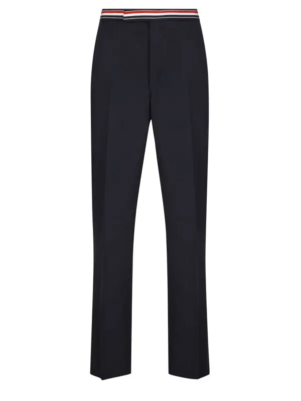 Thom Browne Super 120's Twill Low Rise Backstrap Trouser - Blue