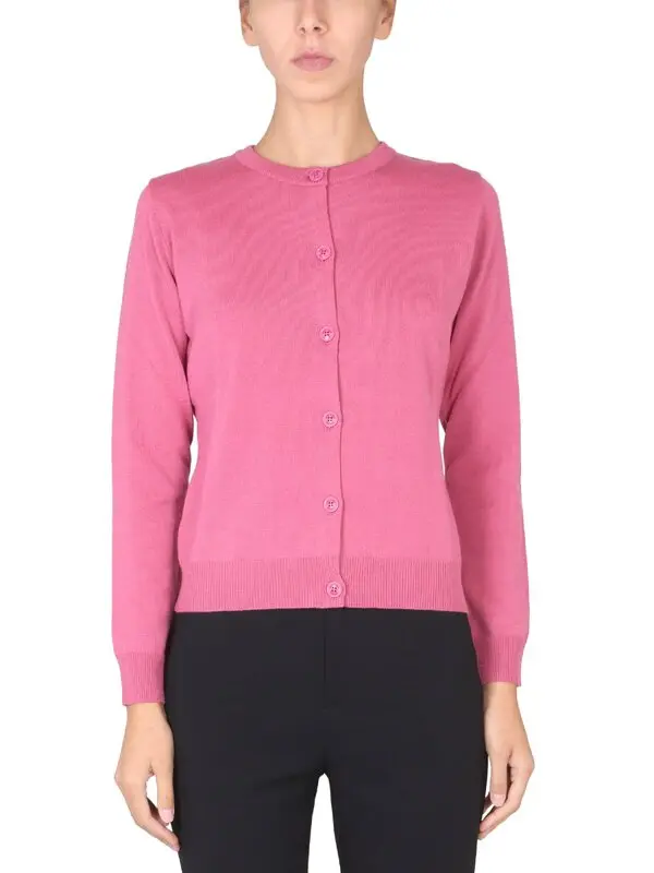 Moschino Wool T-shirt With Necklace And Button Closure
