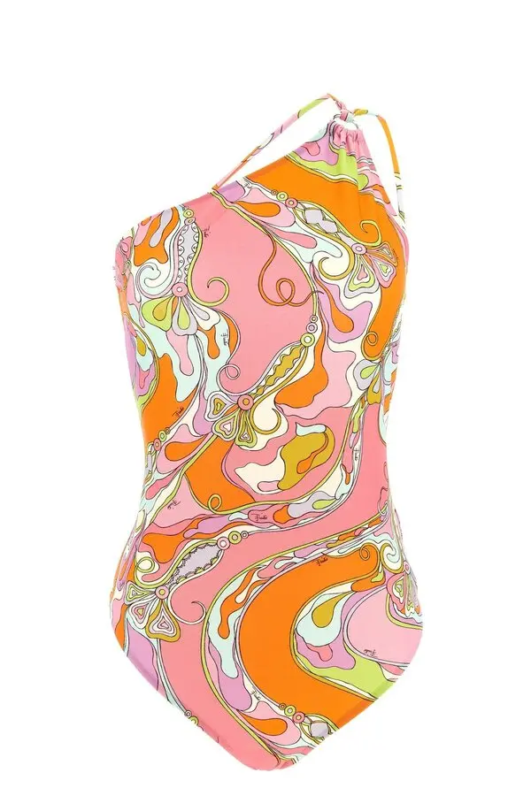 Emilio Pucci One-shoulder Dress With Open Back - Multicolor