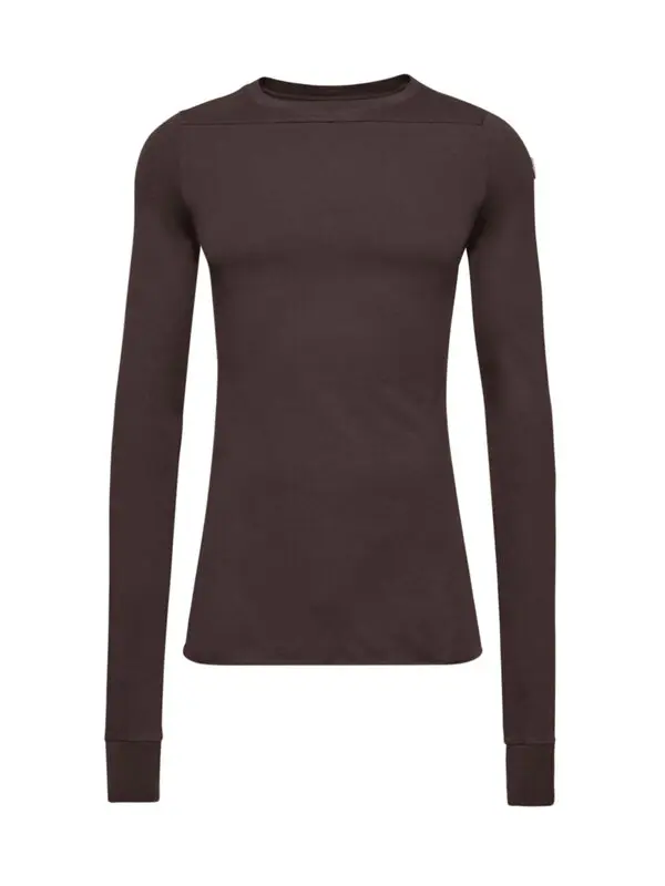 Moncler Girder Long Sleeve Cotton T-shirt - Brown