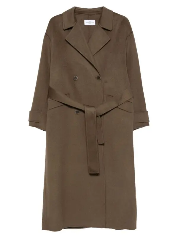 THE DYNAMIS STUDIO Wool Double-breasted Wrap Coat