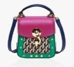 DELLEST Mini Fashion Trunk Handbag - Multifuscia
