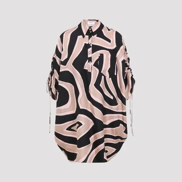 Emilio Pucci Labirinto Print Short Silk Kaftan - Multicolour
