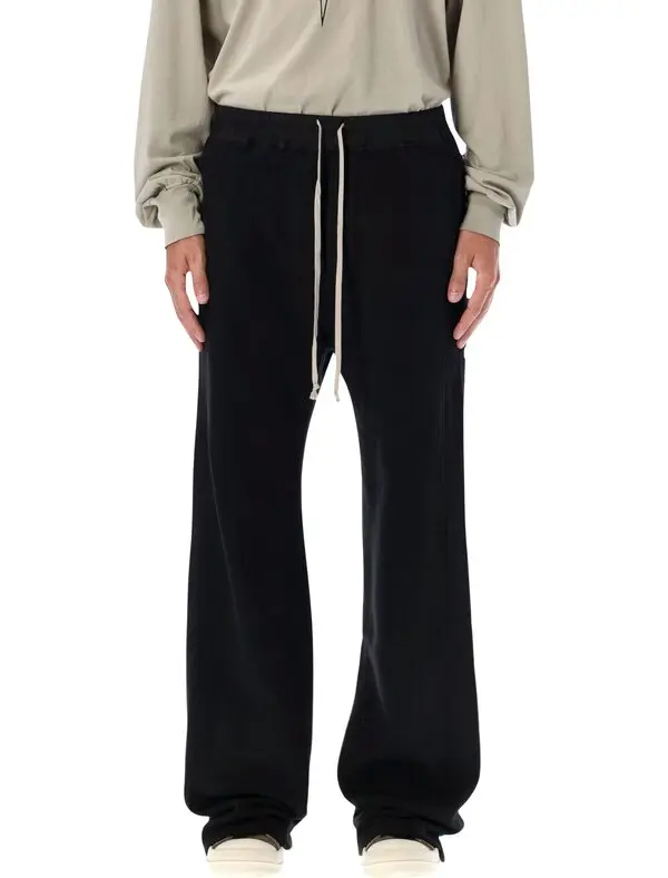 Rick Owens Temple Wide Pusher Pants Furka Heavy Sweatshirt Jersey - Black