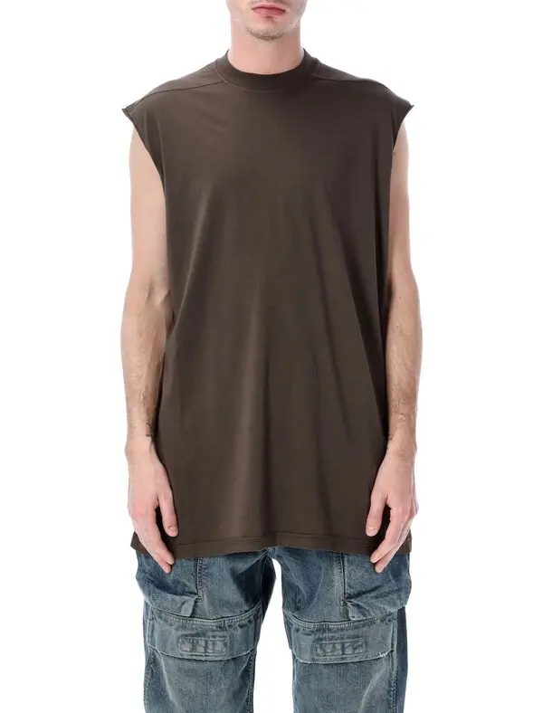 Rick Owens Minimalist Sleeveless T-shirt Below Hip Length - Dark Dust