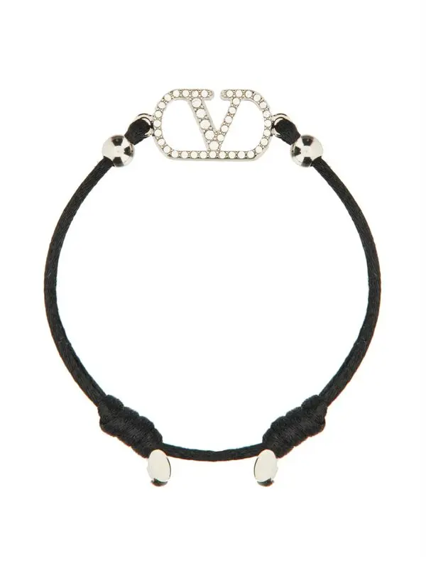 Valentino Garavani Vlogo Signature Pavé Bracelet - Black