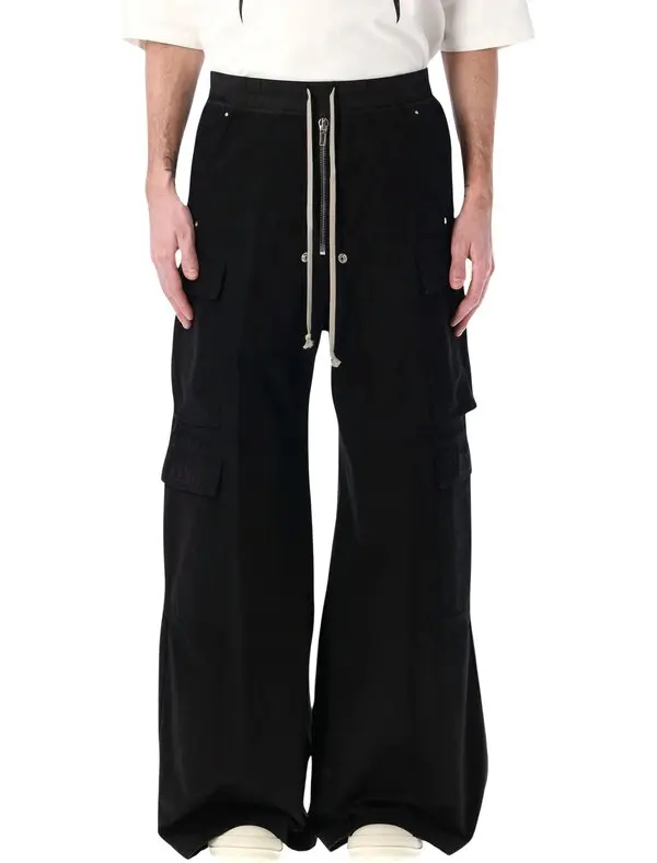 Rick Owens Double Cargo Jumbo Belas Trousers - Black