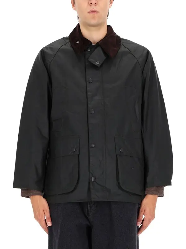 Barbour Waxed Bedale Jacket With Corduroy Collar - Multicolour
