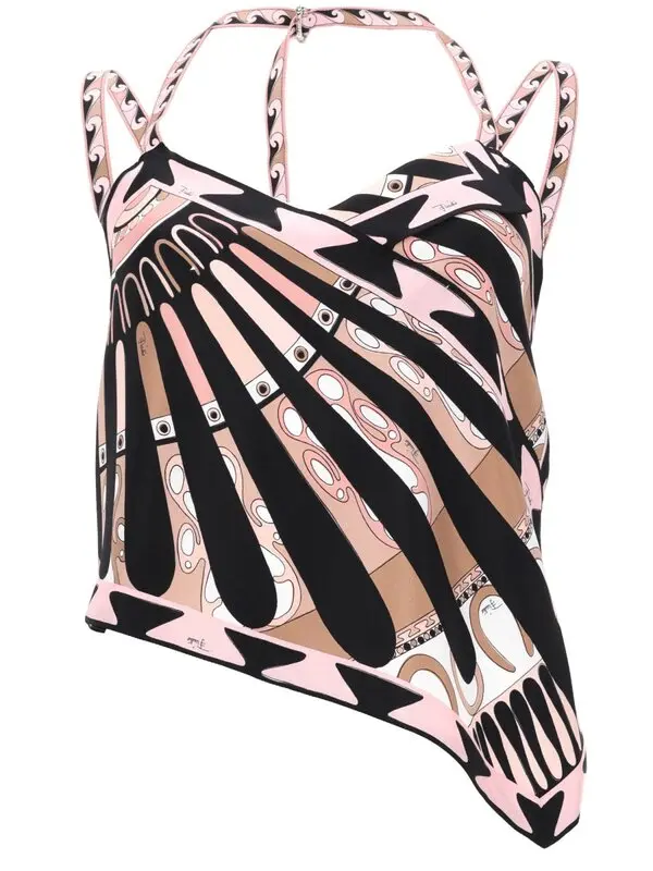 Emilio Pucci Silk Top With Unique Print For