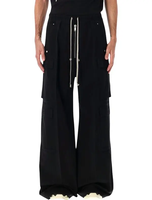 Rick Owens Double Cargo Jumbo Belas Pants - Nero