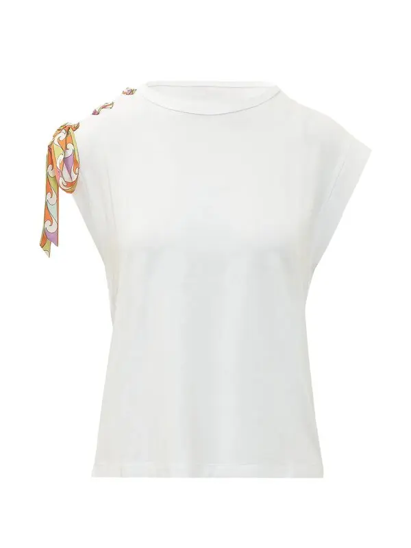 Emilio Pucci Embellished Short Sleeve Top - Bianco