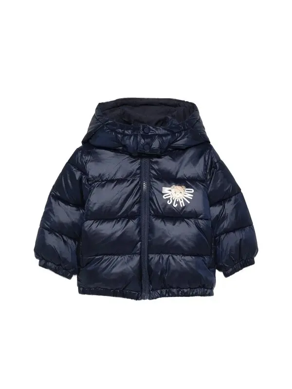 Moschino Mini Logo Puffer Jacket - Blue