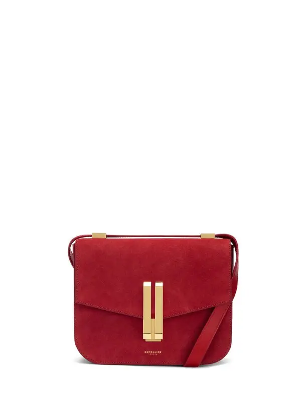 DEMELLIER Vancouver Mini Handbag In Suede - Red