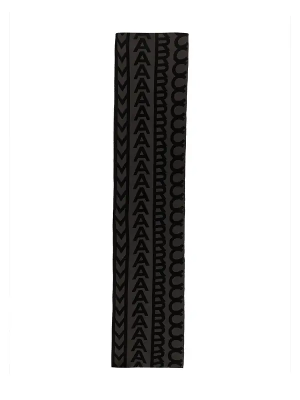 Marc Jacobs Monogram Knit Scarf - Charcoal