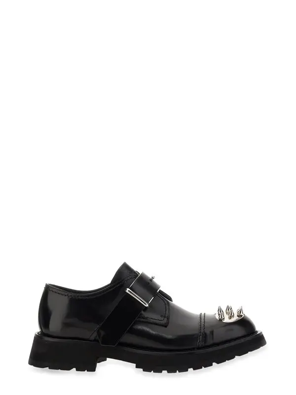 Alexander McQueen Studded Derby Loafer - Black