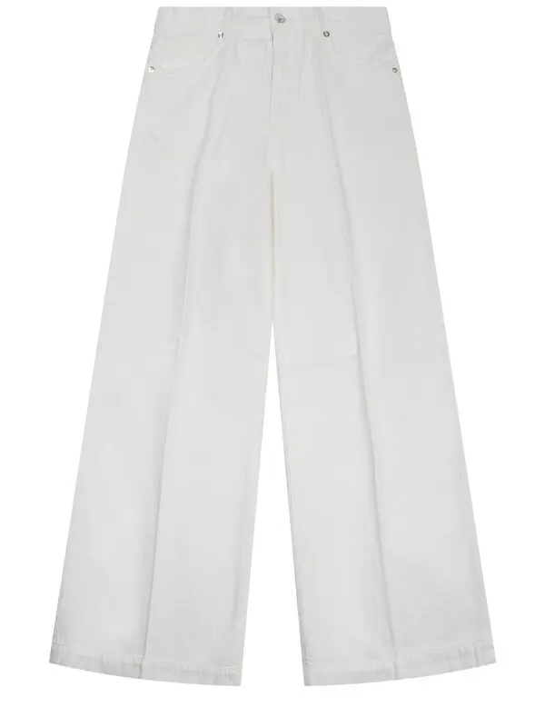 NINE:INTHE:MORNING Nadia Cotton Leg Jeans - White