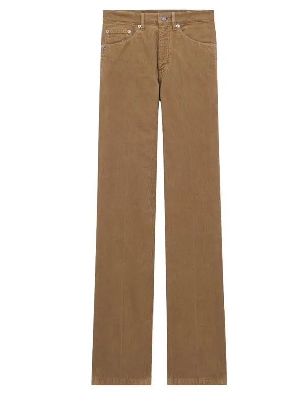 Saint Laurent High-rise Straight-leg Jeans - Beige