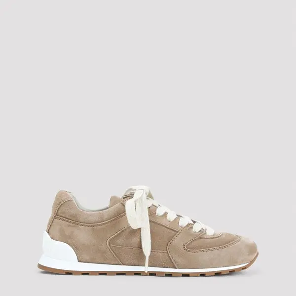 Brunello Cucinelli Suede Leather Slim Sneakers - Brown