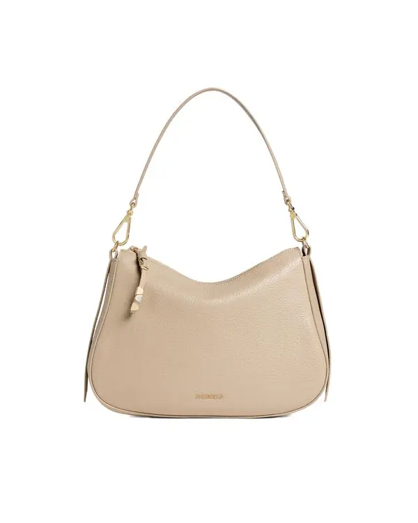 COCCINELLE Mini Chic Leather Bag - Sandshell