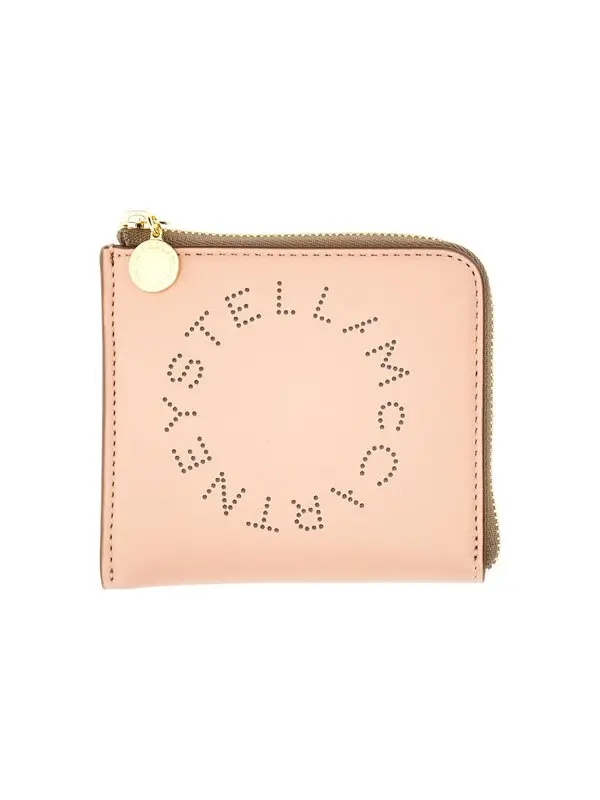 Stella McCartney Stella Logo Eco Zipped Wallet - Powder