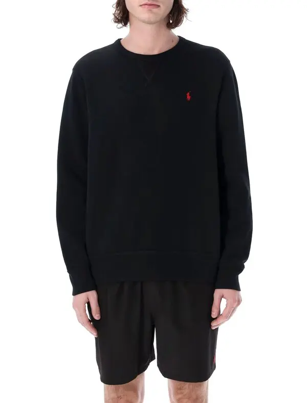 Polo Ralph Lauren Crewneck Sweatshirt With Embroidered Pony Logo - Black