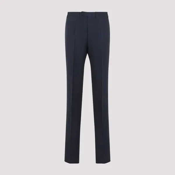 Canali Elevated Linen Blend Pants For - Blue