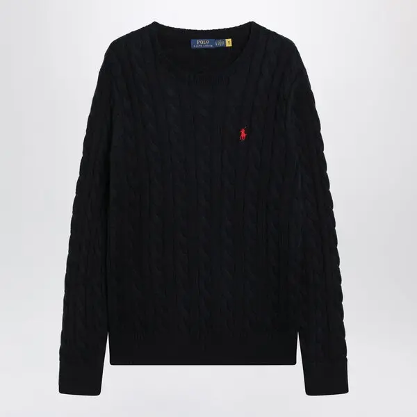 Polo Ralph Lauren Cable-knit Cotton Crewneck Sweater - Blue