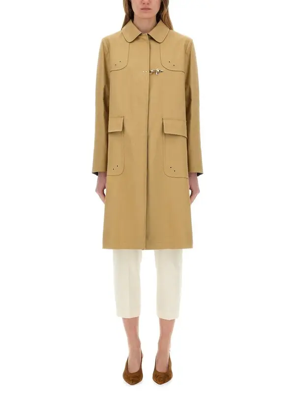 FAY Stretch Cotton Trench Coat