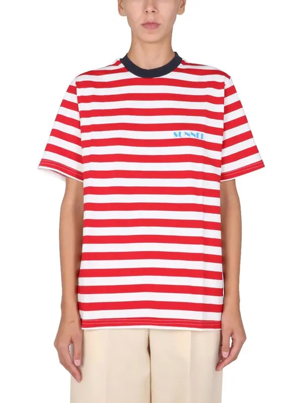 SUNNEI X ELEONORA BONUCCI Striped Crewneck T-shirt - Multicolour