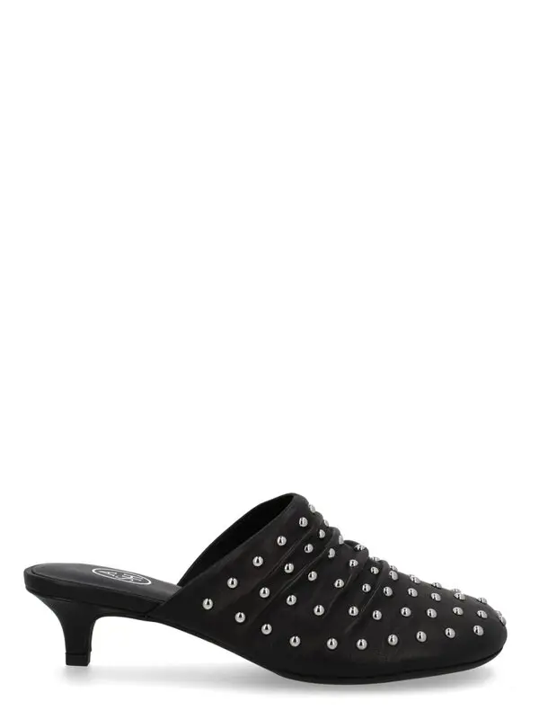 Ash Studded Mule Heels - Black