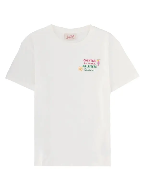 MC2 SAINT BARTH Graphic Cotton T-shirt - White