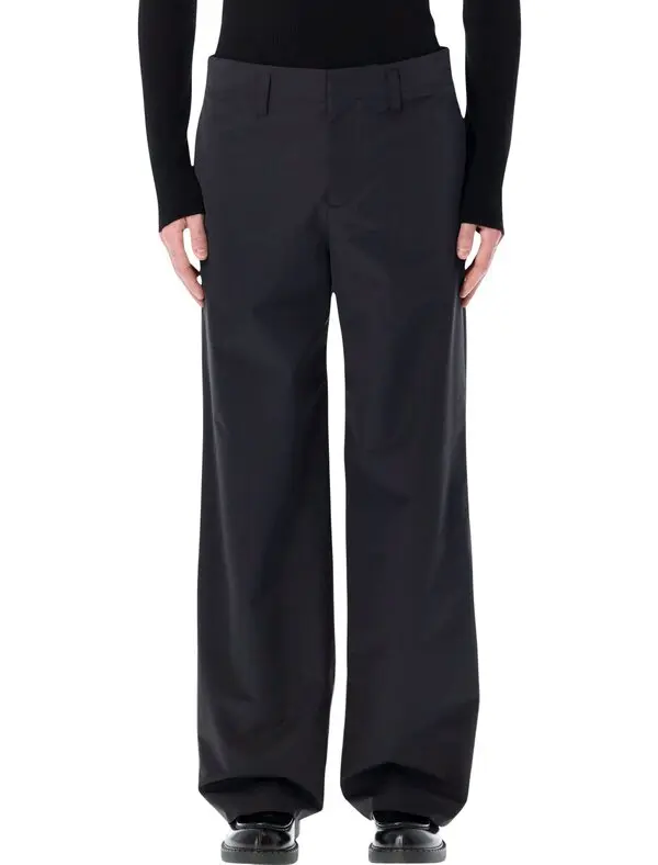 BERNER KUHL Tailored Wool Blend Straight-leg Trousers - Black
