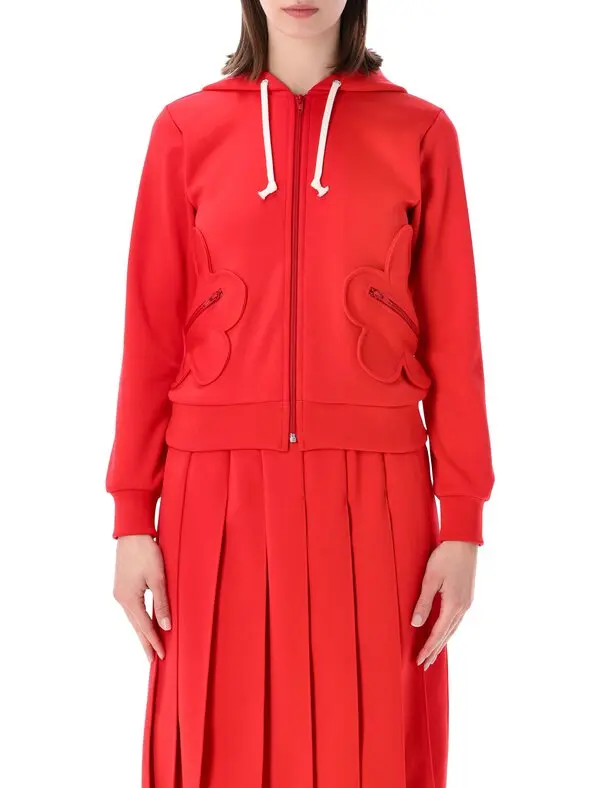 Comme Des Garçons Satin Balloon Mini Dress - Red