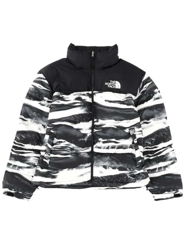 The North Face Wave-print Puffer Jacket - Multicolour