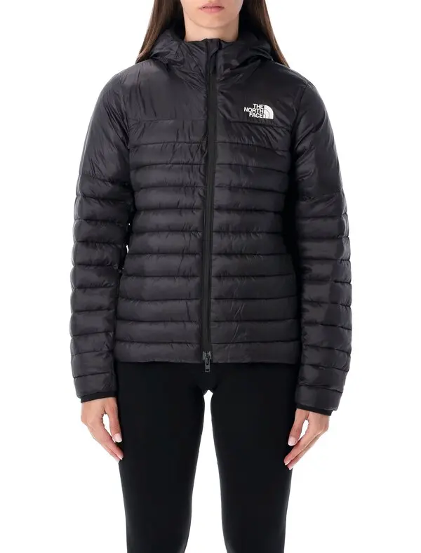 The North Face Quilted Hooded Zip-up Jacket - Black