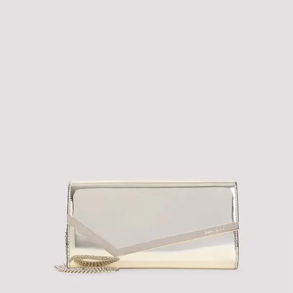 JIMMY CHOO Mirror Leather Emmie Clutch - Metallic